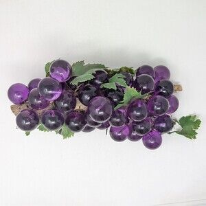 Accents | Vintage Acrylic Lucite Grapes Jumbo Purple Cluster Real ...
